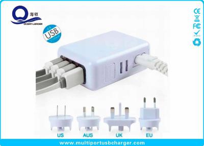 Cina Lo sbocco multiplo portatile U.S.A./AUS/spina BRITANNICA del caricatore del telefono del Usb del porto cabla in vendita
