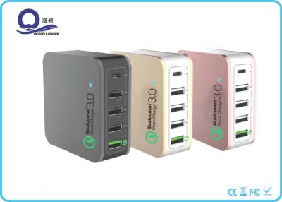 Cina 5 caricatore multiplo dei porti 40W USB, caricatore rapido di Quacomm con tipo - uscita di C USB in vendita