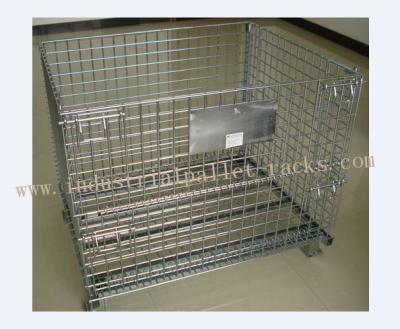 Κίνα Πτυσσόμενη αποθήκευση Cage1200 Χ πλέγματος καλωδίων εξοπλισμός υλικού χειρισμού 800mm προς πώληση