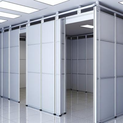 中国 商業スペース向け、最大43~50dBの遮音性能を持つアルミトラック可動間仕切り 販売のため