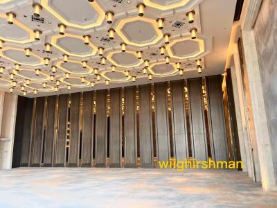 China Modern And Elegant Hotel Partition Wall Suitable For Hotels With Aluminum Alloy Frame And Tempered Glass Panel for sale