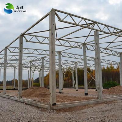 China Low Maintenance Steel Structure Workshop With H Steel Main Frame And Weather-resistant PVDF/PTFE Sail Finishing for sale