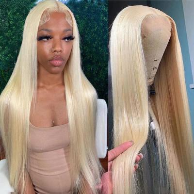 Chine 180 Densité de cheveux vierges indiens bruts Perruques Blonde 613 13x6 perruque frontale Corps ondulé HD Transparent dentelle frontale à vendre
