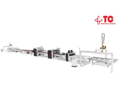 China TC Factory Price Automatic HPL PVC PET PP Film PUR Hot Melt Glue Flat Laminating Machine for Door Furniture for sale