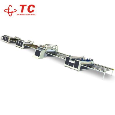 China TC Multifunctional Semi-automatic PU Paper Cold Glue Laminating Machine for Wood Based Panels for sale