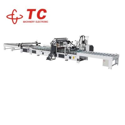China TC Woodworking Machinery Pur Hot Melt Glue Profile Wrapping Laminating Machine for Pvc Door Window Wall Ceiling Frames for sale