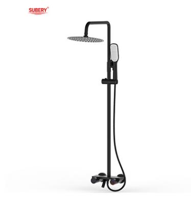 Chine Matte noir cuivre robinets de douche de salle de bain température thermostatique réglable à vendre