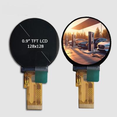 China 0.9 Inch IPS Round LCD Display With 128x128 Resolution MCU Or SPI Interface for sale