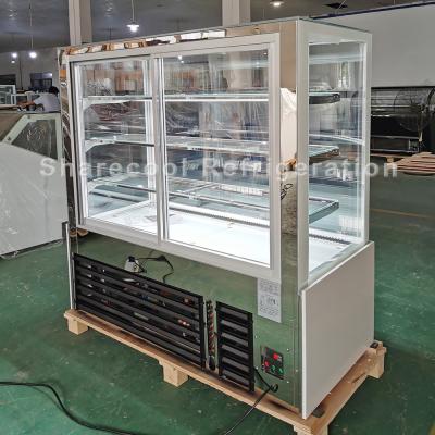 Cina 4 strati del dolce dell'esposizione del dolce della vetrina di raffreddamento a aria di vetro del Governo con il decongelatore in vendita