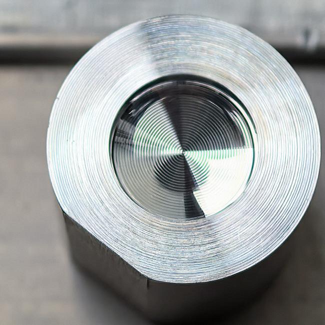 Precision electroforming mold showing CD pattern texture details