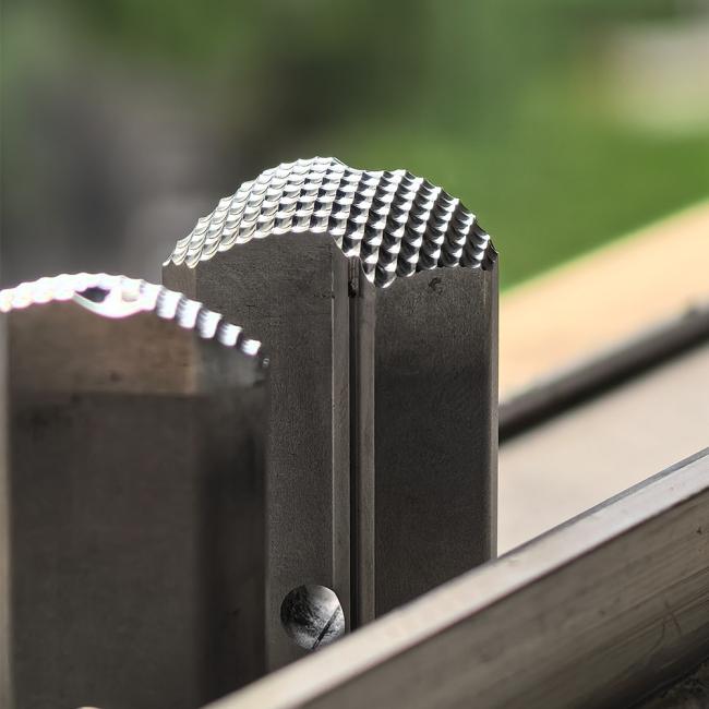 Precision electroformed lighting mold showcasing intricate surface texture and mirror finish