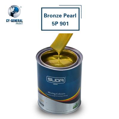 China 1K Bronze Pearl Acrylic Paint Auto Spray Refinish Top Basecoat Paint For Car Scratches for sale