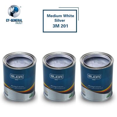 China 1L 1K Silver Paint White Car Auto Paint Restoration for sale