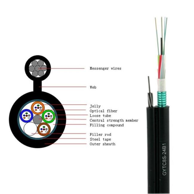 36 Cores Self Support Armoured Network Cable GYTC8Sfiber optic cable for outdoor cable 0
