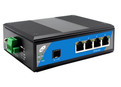 Cina Industrial Din Rail SFP Fiber Switch 1 SFP Slot And 4 Ethernet Ports in vendita