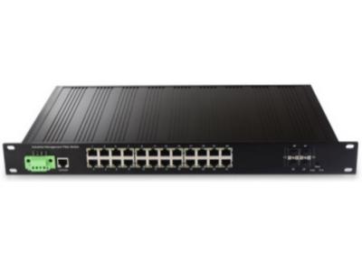 China 28-Port-Managed Industrial Ethernet-Switch mit 4 10G SFP+-Slots und 24 10/100/1000Base-T ((X) Ethernet-Ports zu verkaufen