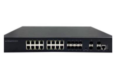 Cina Switch Ethernet a fibra 10G gestito con 4 porte 1G/10G SFP+ e 16 Ethernet a 1000 Mbps +8 porte SFP a 1000 Mbps in vendita