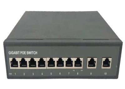 Cina Porti pieni del commutatore 8 di Ethernet di POE di gigabit del metallo 2 porti di tratta in salita in vendita