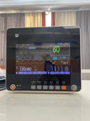Китай Многопараметровый пациентский монитор с ЭКГ Resp SpO2 Nibp Temp и подвижной стойкой OEM продается