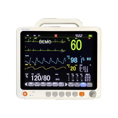 Китай Портативный 12,1-дюймовый многопараметрический монитор пациента с сенсорным экраном и цветным ЖК-дисплеем для мониторинга ЭКГ/ЧСС/ДЫХ/SpO2/НИАД/Температуры продается