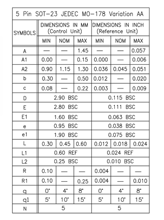 SPX3819M5-L-3-3/TR package dimensions