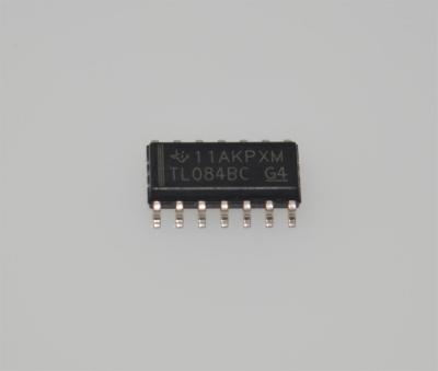 China TL084BCDR Quad JFET-Input Op Amp 4MHz Ancho de banda 13V/μs Tasa de deslizamiento ± 18V Suministro 3pA Bias de entrada SOIC-14 -40°C a +125°C en venta