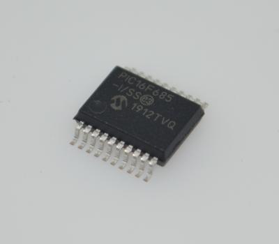 China PIC16F685-I/SS 8-bit Flash MCU 20MHz Velocidad 3.5KB Memoria 256B EEPROM 12x10-bit ADC 25 pines de I/O Amplio rango 2.0-5.5V Industrial -40°C a +85°C Paquete SSOP-20 para control integrado en venta