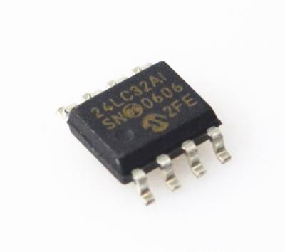 China 24LC32A-I/SN EEPROM I2C de 32K Velocidad de 400kHz 1M Ciclos de Escritura Rango de 2.5-5.5V Página de 64 Bytes Grado Industrial Bajo Consumo Cumple con RoHS Paquete SOIC-8 Compacto en venta
