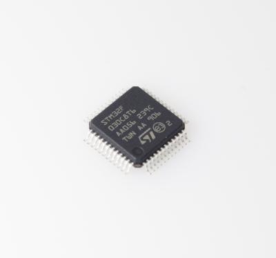 China STM32F030C8T6 MCU Cortex-M0 de 48MHz, 64KB Flash, 8KB RAM, ADC de 12 bits, bajo costo, tolerante a 5V, 37 GPIO y amplio rango de temperatura para diseños embebidos robustos en venta