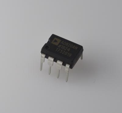 China AD820ANZ Amplificador operacional de precisión de 5 MHz, alimentación simple/doble (±18V) bajo consumo 1.3mA, salida riel a riel, amplio rango de temperatura -40°C~+125°C para aplicaciones industriales y automotrices en venta