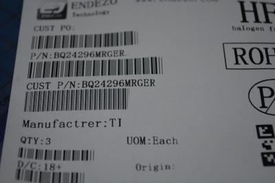 中国 BQ24296MRGER 2A単細胞リチウムイオン充電器 3.9V-6.2V入力I2C制御熱調節 20V OVPと3mm×3mm QFNパッケージ 販売のため