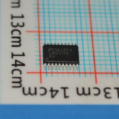 China LM25118MHX/NOPB Controlador reductor (Buck) 4.5V-42V Entrada, Interruptores 75V/5A, Frecuencia 500kHz-1MHz, Sincronización, Rectificación, UVLO Ajustable, Apagado térmico, 20-Pin HTSSOP, Rango de temperatura amplio en venta