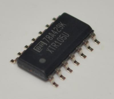 China XTR105U Transmisor de circuito de corriente de precisión 4-20mA con linearización de excitación del sensor RTD, operación de 2 alambres 5V Regulador 60V Cumplimiento con el 0,1% de precisión y amplio suministro de 7,5-36V en el paquete SO-14 en venta