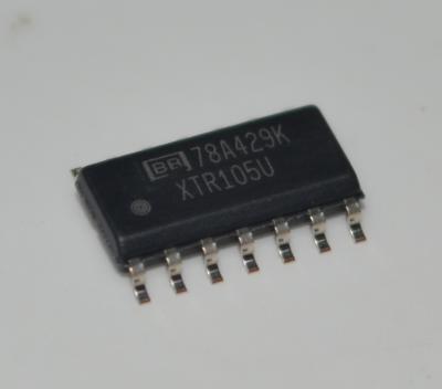 China XTR105U Transmisor de circuito de corriente de precisión 4-20mA con linearización de excitación del sensor RTD, operación de 2 alambres 5V Regulador 60V Cumplimiento con el 0,1% de precisión y amplio suministro de 7,5-36V en el paquete SO-14 en venta