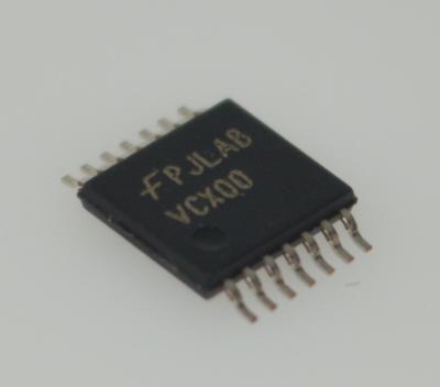 China 74VCX00MTCX Compuerta NAND de 2 entradas y 2.3-3.6V con entradas/salidas tolerantes a 3.6V, salida balanceada de 100mA, retardo ultrabajo <2.5ns en encapsulado TSSOP-14 pequeño en venta