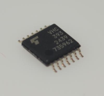 China 74VHC393FT Contador binario dual de 4 bits con funcionamiento de 2-5,5 V Restablecimiento asíncrono Entradas tolerantes a 5,5 V Impulso de salida de 8 mA Alta inmunidad al ruido y paquete TSSOP-14 en venta