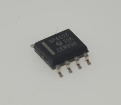 China Amplificador operacional de precisión OPA192IDR con offset de 25μV, deriva de 0.2μV/°C, GBW de 10MHz, SR de 20V/μS, ruido 1/f de 1.1kHz, entrada CMOS RRO, Ib de 2.2nA, paquete SOIC-8 en venta