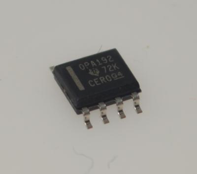 China Amplificador operacional de precisión OPA192IDR con offset de 25μV, deriva de 0.2μV/°C, GBW de 10MHz, SR de 20V/μS, ruido 1/f de 1.1kHz, entrada CMOS RRO, Ib de 2.2nA, paquete SOIC-8 en venta