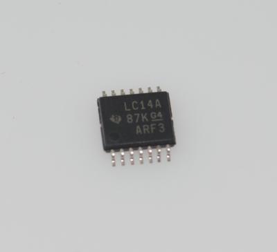 China SN74LVC14APWR Invertidor Schmitt-Trigger de 6 canales con 1.65-5.5V VCC ancho 10ns Máximo tp 0.5μA Bajo CCI ± 24mA Ejecutivo de salida HBM Protección ESD TSSOP-14 Paquete & -40 °C a +125 °C Nivel de clasificación en venta