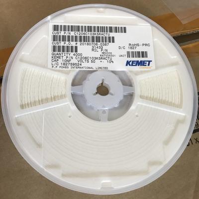 China C1206C103K5RACTU MLCC 10nF Capacitor ±10% Tolerance 50V Voltage Stable X7R Dielectric 1206 Size Wide -55°C to +125°C Range RoHS Compliant Tape & Reel for Automated PCB Assembly for sale