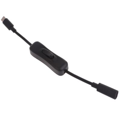 Male to Female USB Type C to C Switch on off Data Charging Extension Cable for
