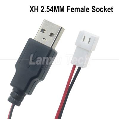 USB Type A Male to JST XH 2.54 Pitch 2 Pin Female Socket Cable