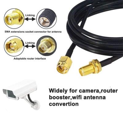 Custom RG 174 SMA Male to SMA Female Assembly Jumper RF Adapter Connectors