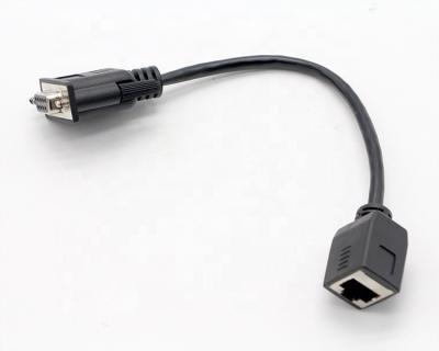 DB9 Female RS232 Serial To RJ45 Female Socket Cable