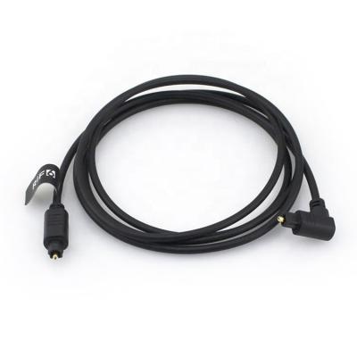 High Quality 90 Degree Angle 24K Gold SPDIF Digital Optical Audio Toslink Cable