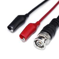 Quality BNC to Dual Alligator Crocodile Clips Test Lead Cable for Oscilloscope CCTV Camera Video for sale
