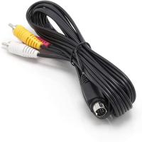Quality 9 Pin Mini Din to 3 RCA S Video Audio Cable for TV Displays Audio Video Receiver for sale