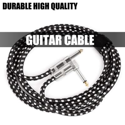 OEM 1M 1/4 Inch 6.35mm TS Right Angle Instrument Accessories Bass Amplifier