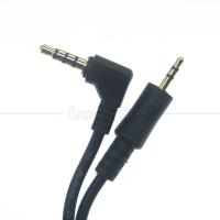 Quality 2.5mm 3 Poles Jack to 90 Degree Right Angle 4 Poles 3.5mm TRRS Jack Stereo Audio Cable for TV Radio for sale