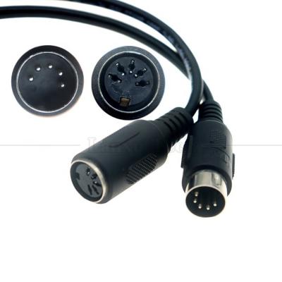 China High Quality 1M 2M 3M 5M 10M Male to Female 5PIN DIN Connector MIDI Power Link Extension Cable for CCTV Camera TV for sale
